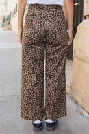 Jean Carly - léopard | Wide leg imprimé léopard Femme Petite – Petite ...