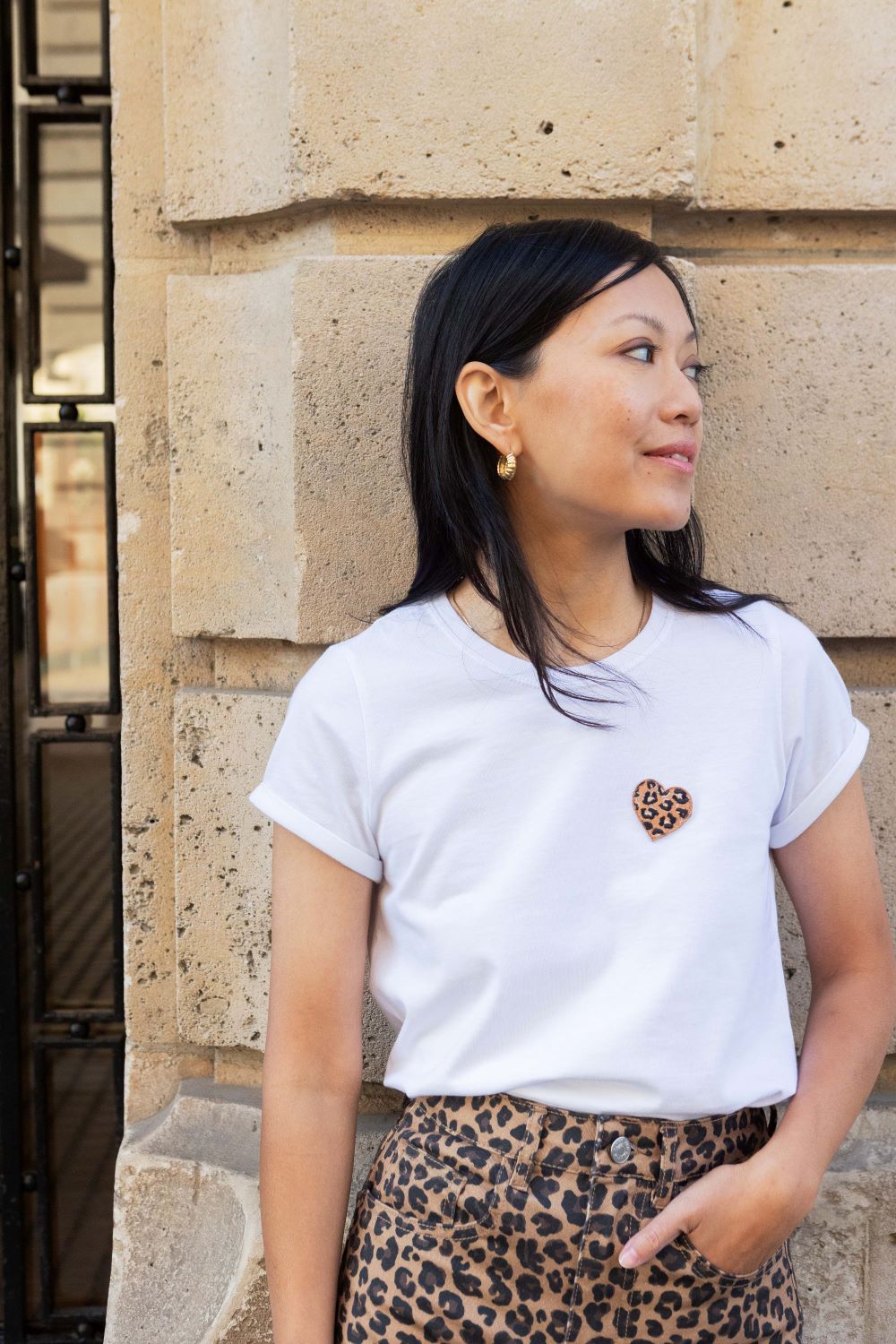 Jean Carly - léopard | Wide leg imprimé léopard Femme Petite – Petite ...